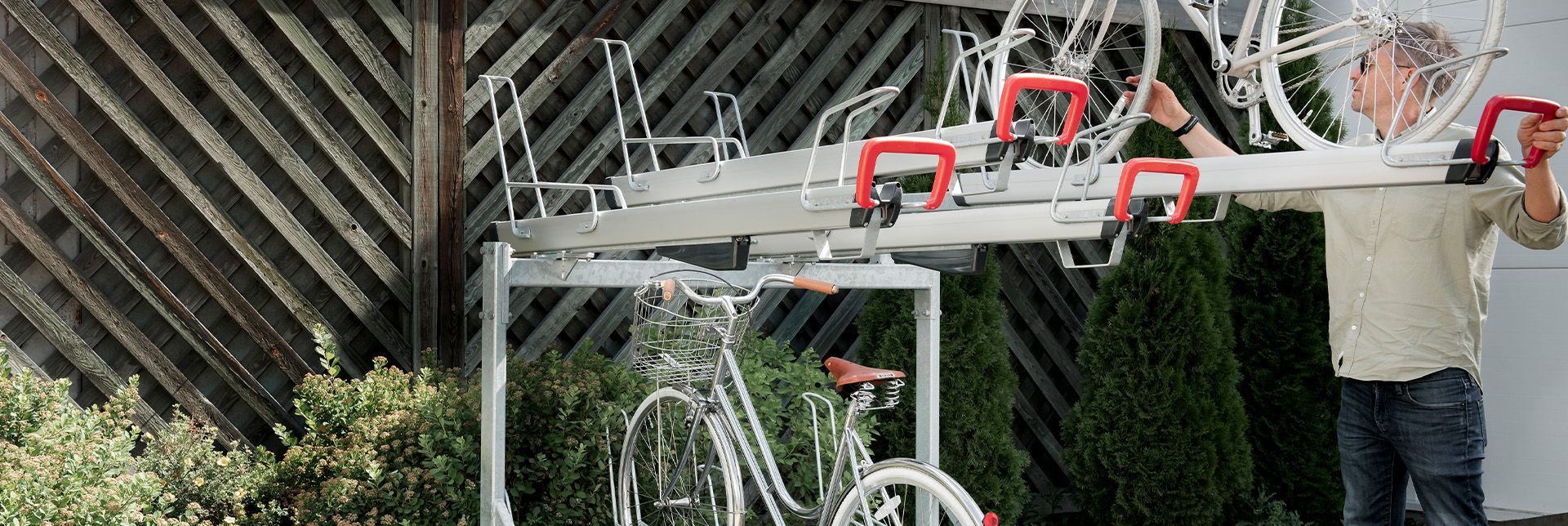 Optima Ventura double-layer bicycle parking system | VConsyst